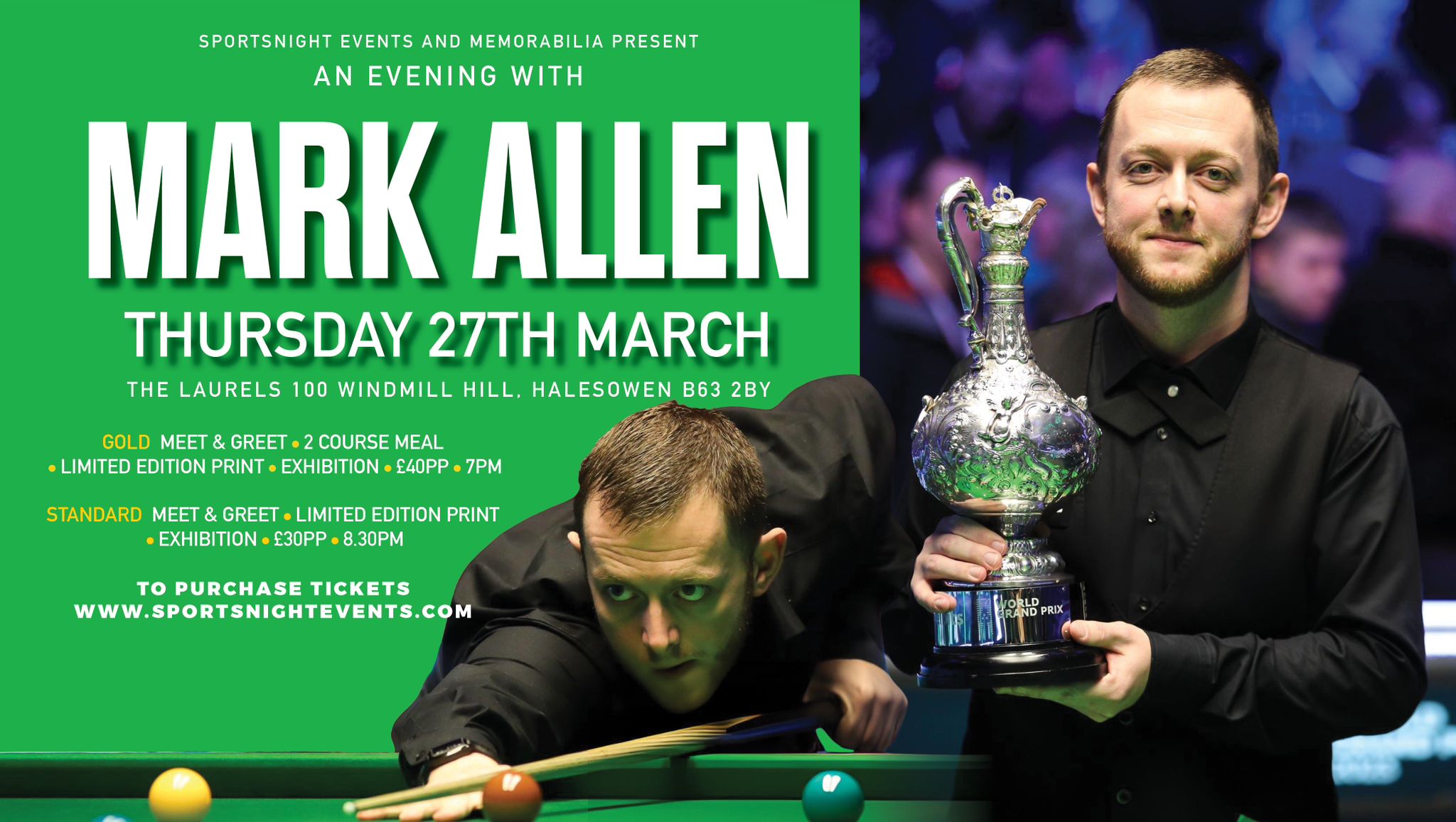 An Evening With Mark Allen – Sportsnight Events & Memorabilia