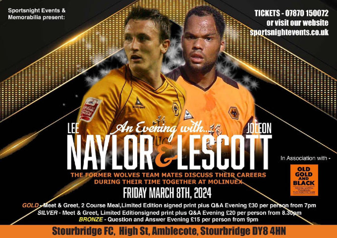 Another Sell-out Event! With Lee Naylor & Joleon Lescott – Sportsnight ...